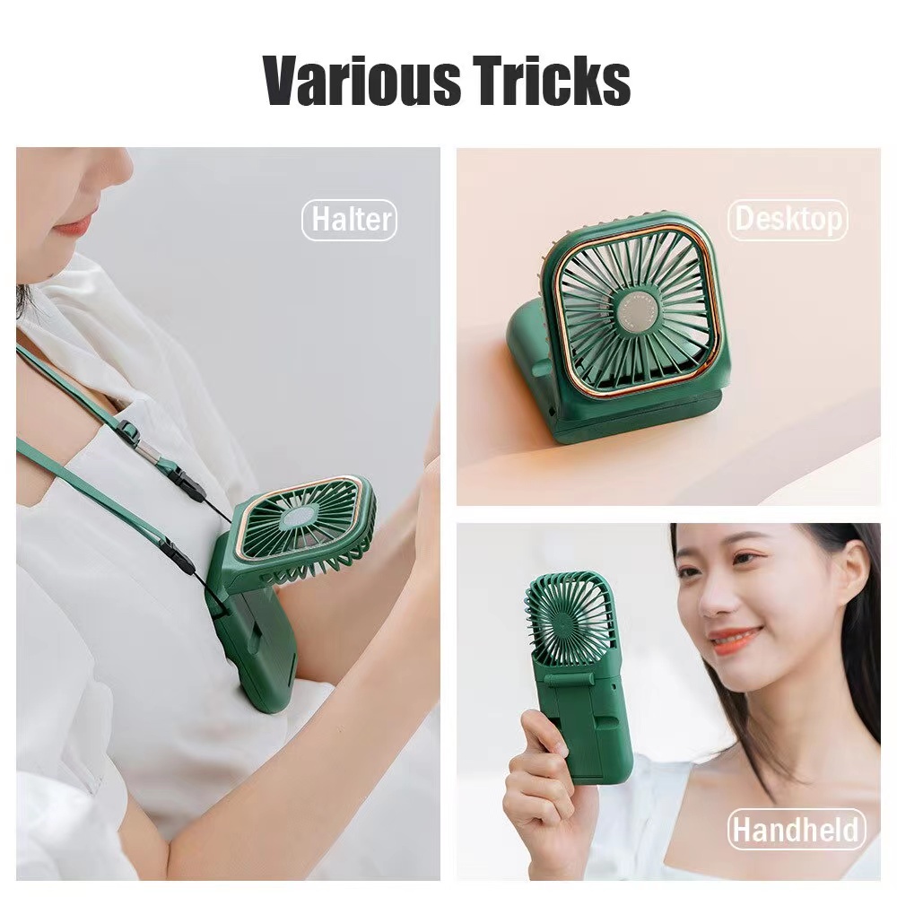 3 in 1 Mini Handheld Fan Neck Power Bank and Cellphone Holder /Travel ...
