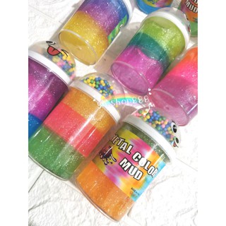 Cute Smiling face smile rainbow Slime with ball foam/ slime (1pc/qty ...