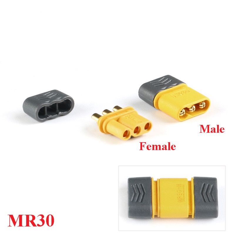 5 Pairs MR30 Male Female Connector Plug with Sheath for RC Lipo Battery ...