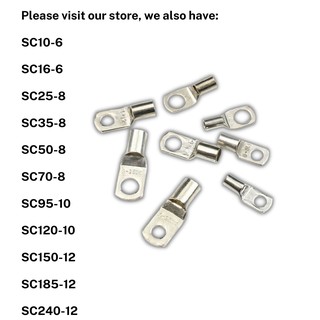 Ring Type Seamless Crimp Type Terminal Lugs SC50-8 (100pcs per pack ...