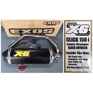 EXOS X6 Pipe Full Silent Type Nmax v1 Aerox v1 Mio Click Beat Sporty ...