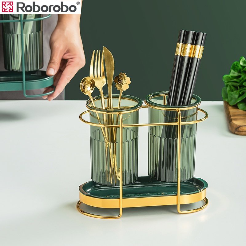 Utensil Storage Spoon Bucket Drain Fork Rack Chopsticks Tube Wall ...