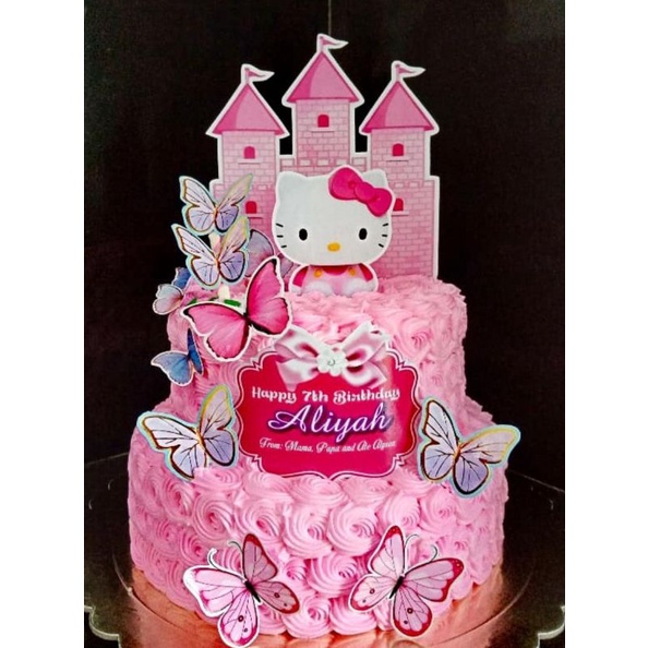 Hello Kitty Castle Cakes