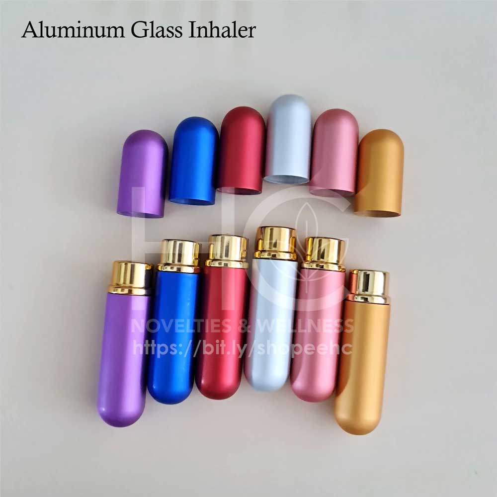 Aluminum inhaler with glass and high quality cotton wick (Set of 6 ...