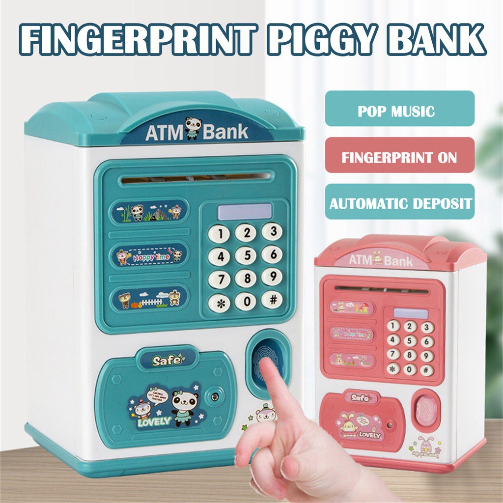 coin bank savings machine bank cartoon character money atm children ...