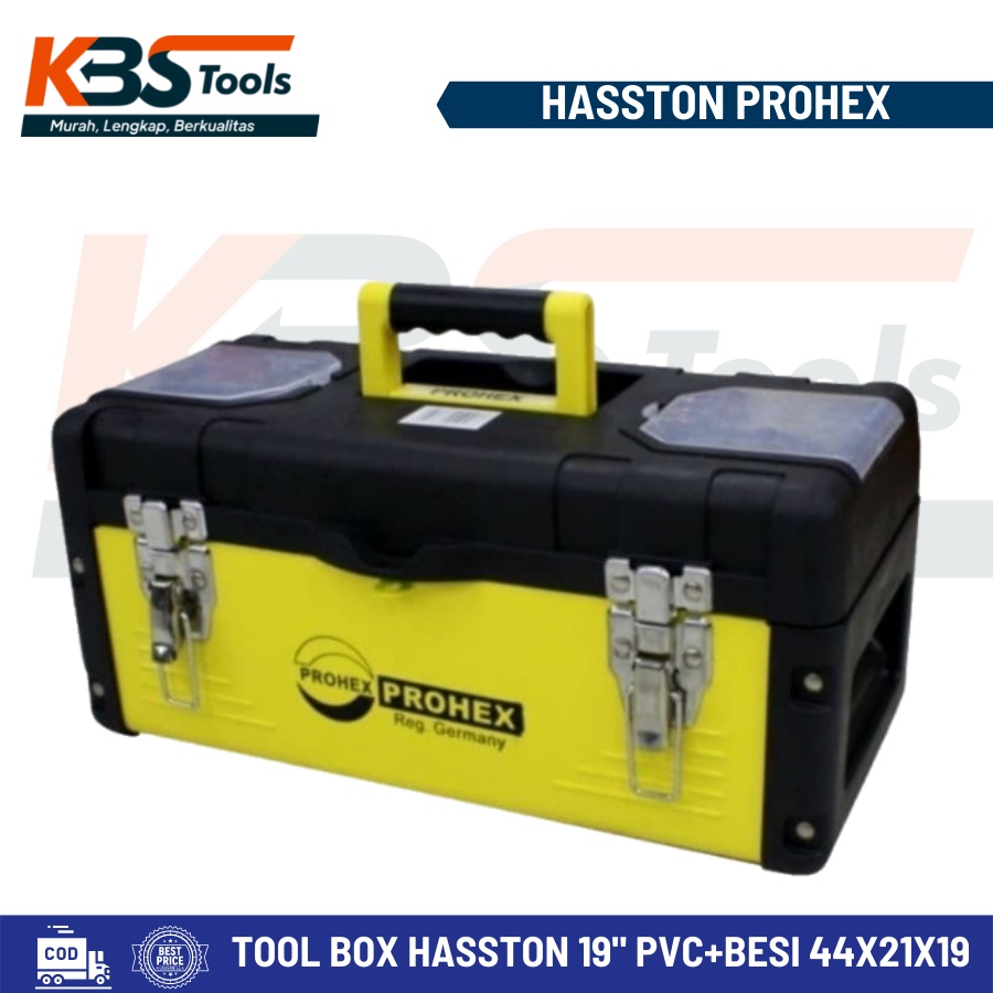 Pvc + Iron Tool Box 19 "HASSTON - Toolbox 44x21 x 19 cm | Shopee ...