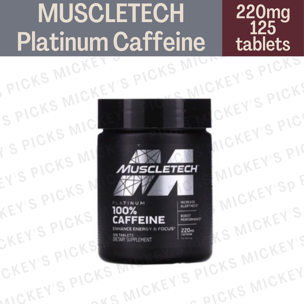 Muscletech Essential Series, Platinum 100% Caffeine, 220 mg, 125 ...