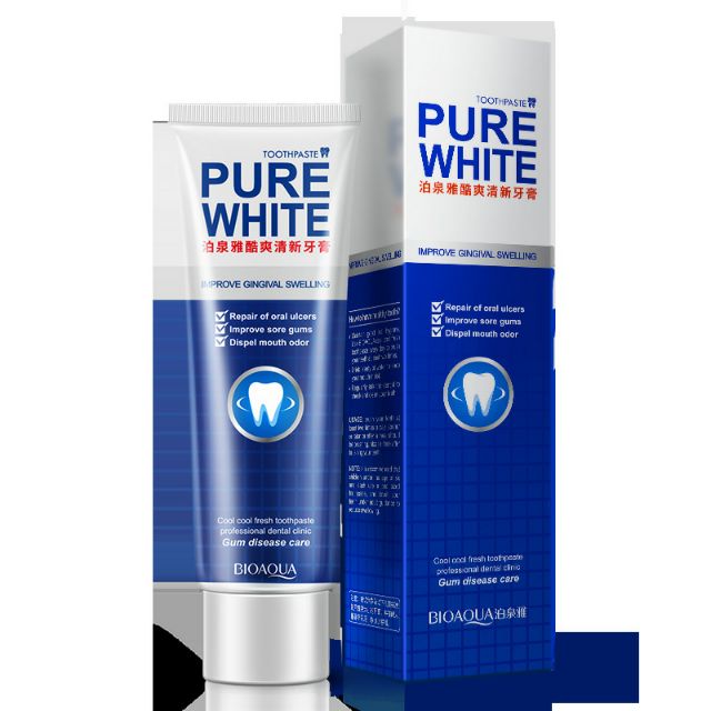 BIOAQUA PURE WHITE Cranberry mint toothpaste | Shopee Philippines