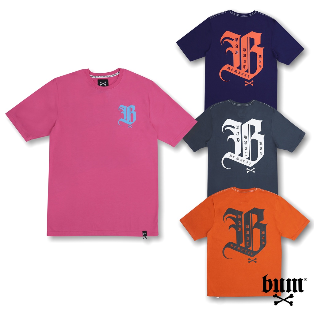 BUM Unisex Oversize T-shirts BAD UNIT Collection Back Print | Shopee ...