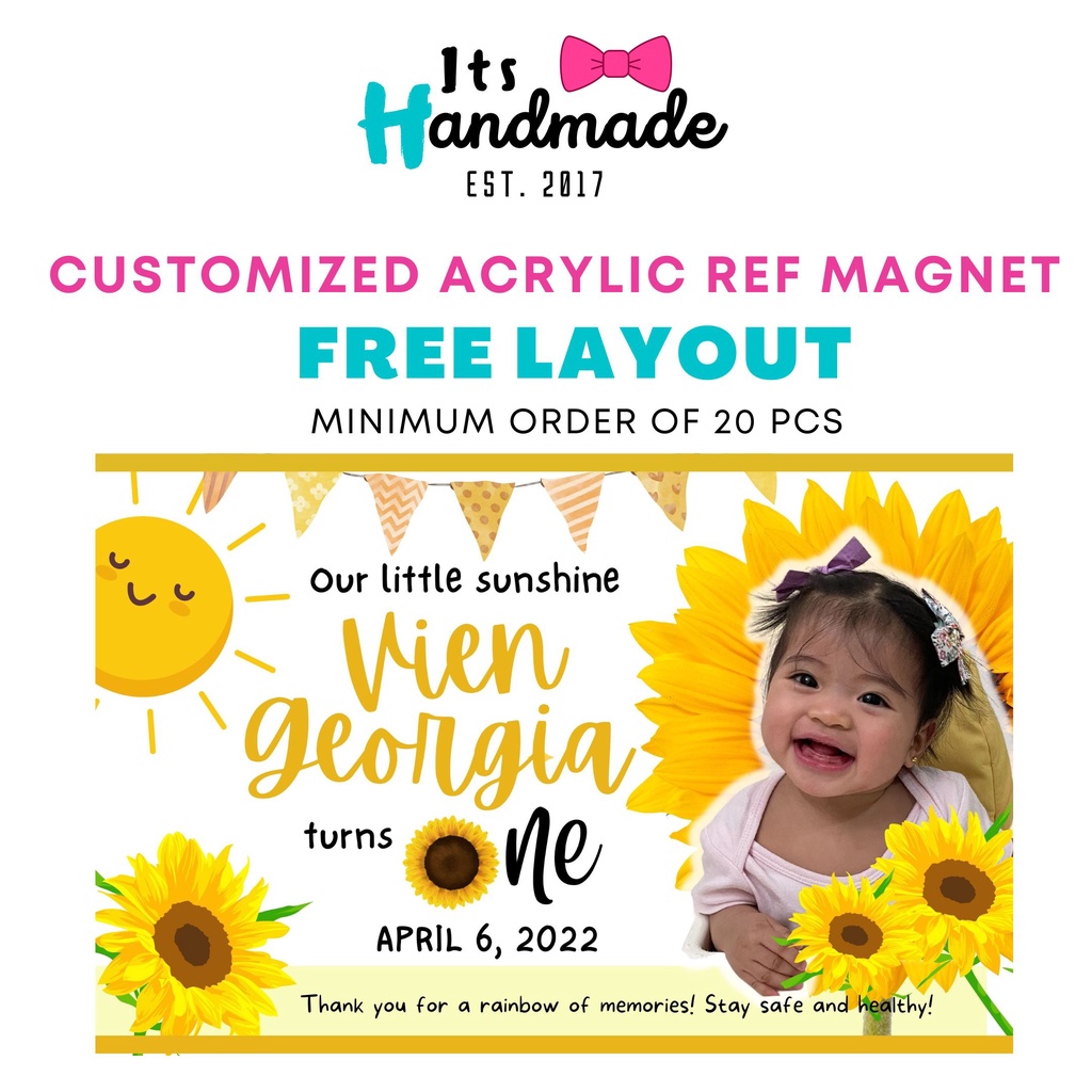 Personalized Acrylic Ref Magnet Souvenir (20pcs min) | Shopee Philippines