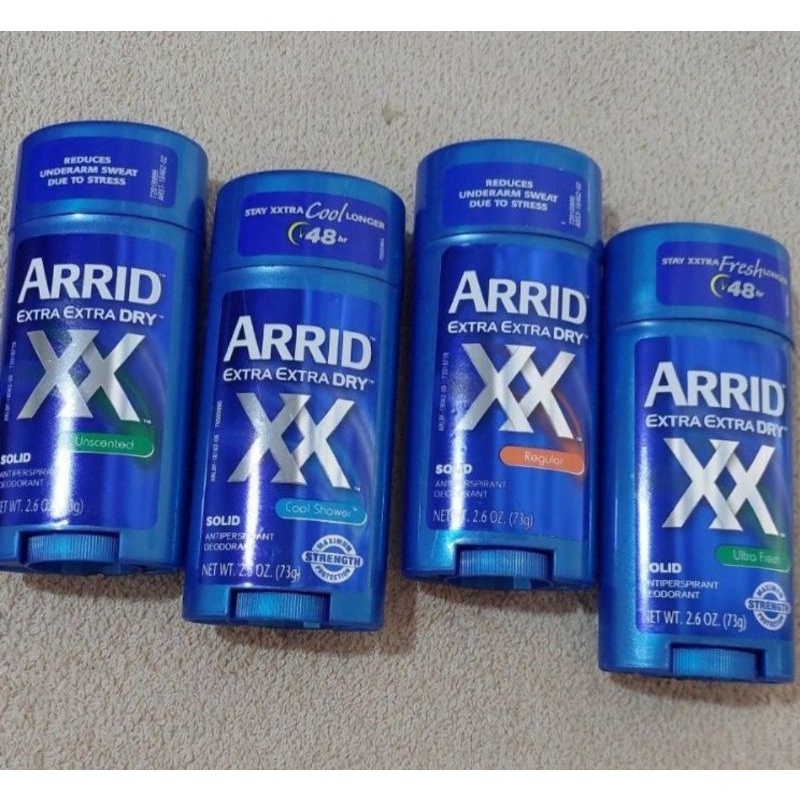 Arrid Solid Extra Extra Dry Antiperspirant Deodorant 2.6oz/73g | Shopee ...