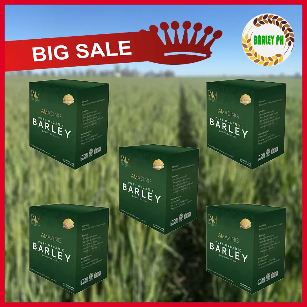 5 boxes IAM Amazing Pure Organic Barley! Original Amazing Pure Organic ...