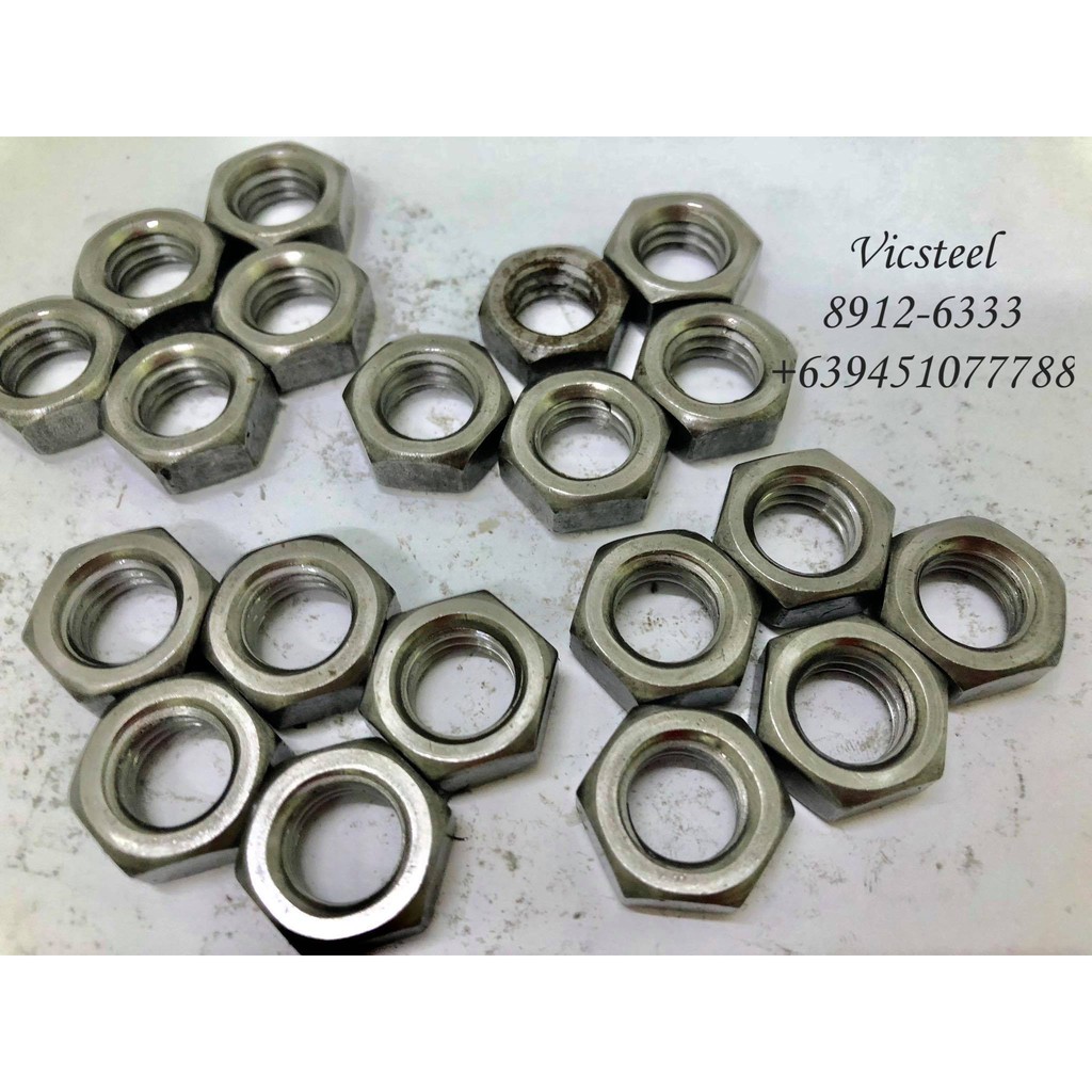 BI Hex Nut BI Nut 1/4 5/16 3/8 1/2 5/8 1 inch 100 pcs | Shopee Philippines