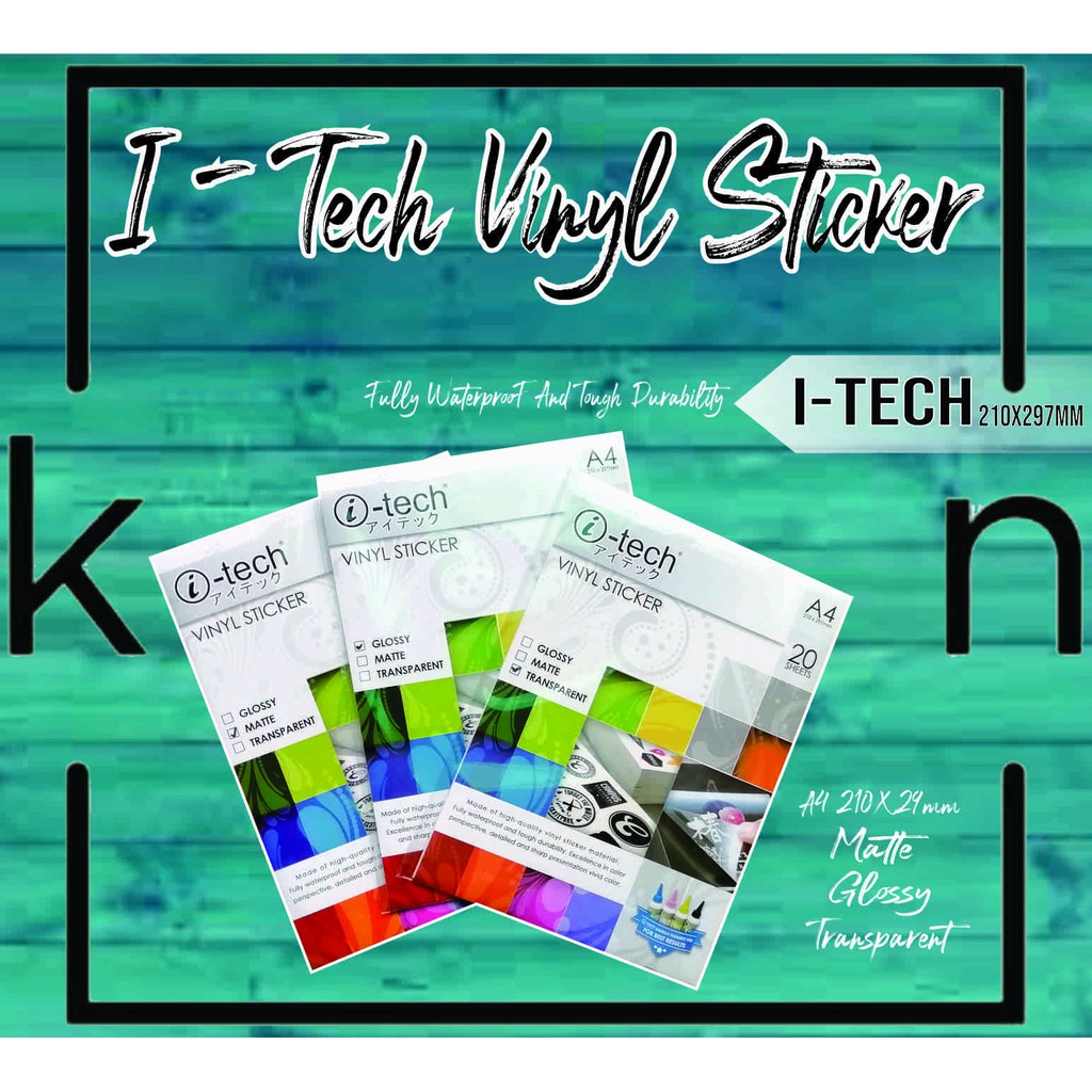 I-Tech vinyl Sticker A4 Waterproof 20 SHEETS | Shopee Philippines