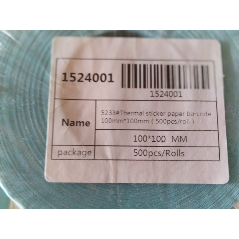 Thermal sticker 100mmx 100mm x 500pcs/roll | Shopee Philippines