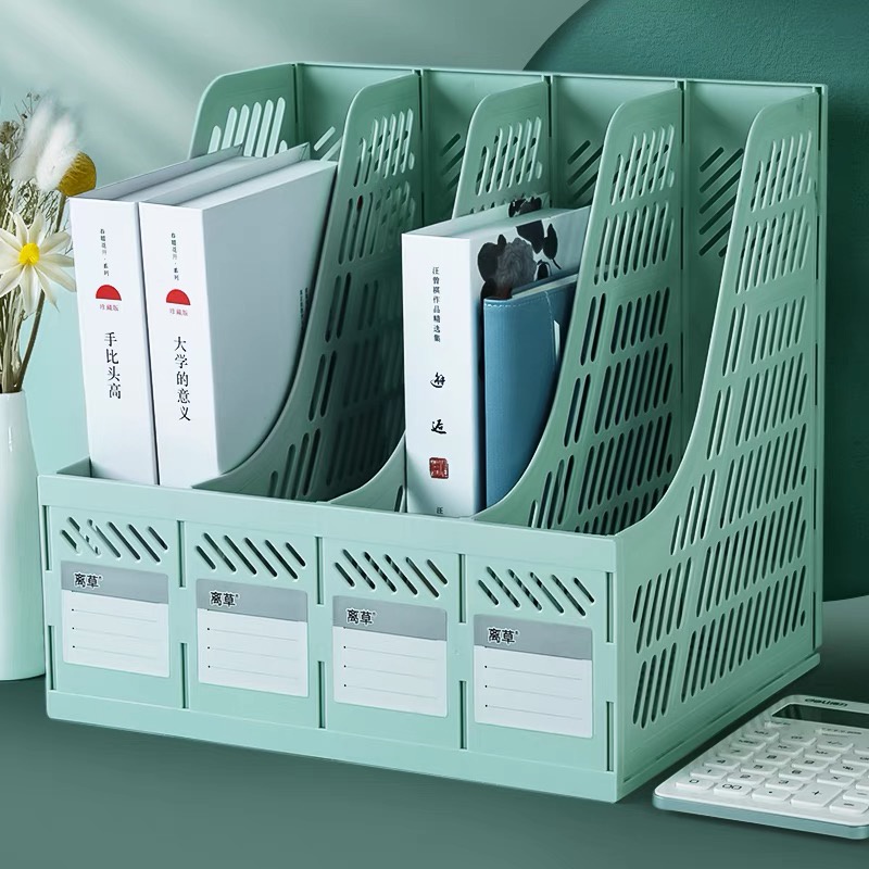 Office File Holder 4 Desktop Storage Plastic Blue Black Gray | Shopee ...