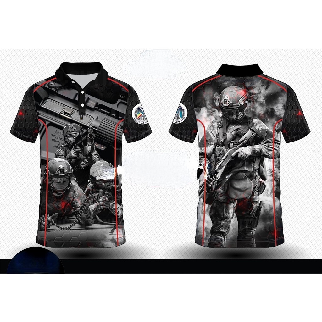 TACTICAL GLOCK DESIGN POLO SHIRT- Excellent Quality Full Sublimation ...