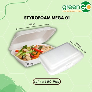 Styrofoam BUBUR MEGA Contents 100PCS STEROFOAM Plain Food Cables ...