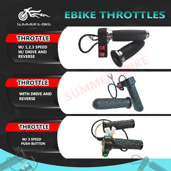 Ebike Throttle 3 speed with drive and reverse 3 speed push button ...