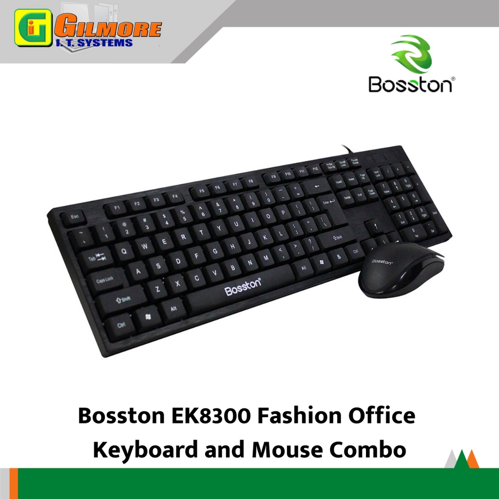 Bosston EK8300 Fashion Office Keyboard and Mouse Combo | Shopee Philippines