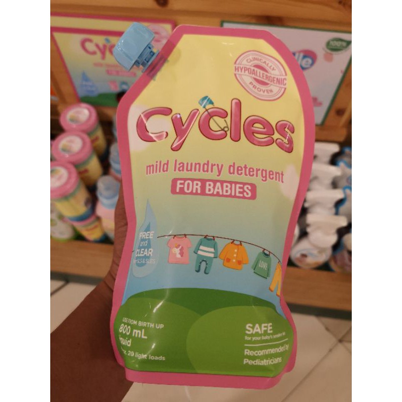 Cycles Mild Laundry Liquid Baby Detergent 800ml Authentic | Shopee ...
