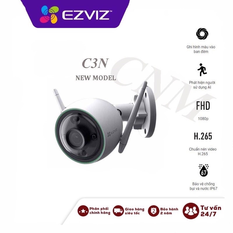 EZVIZ Outdoor Wifi Camera C3N (CS-CV310) 2.0MP 1080P, new model c3n ...