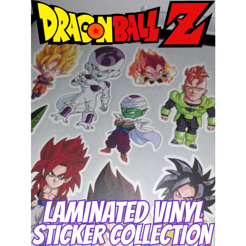 15 pcs Dragonball Z machine cut laminated vinyl Chibi stickers | Shopee ...