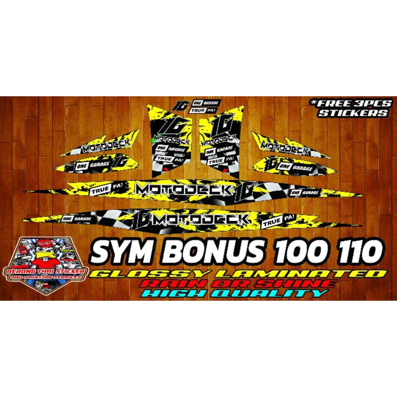 Sym Bonus 100 110 One garage(1G Decals) | Shopee Philippines
