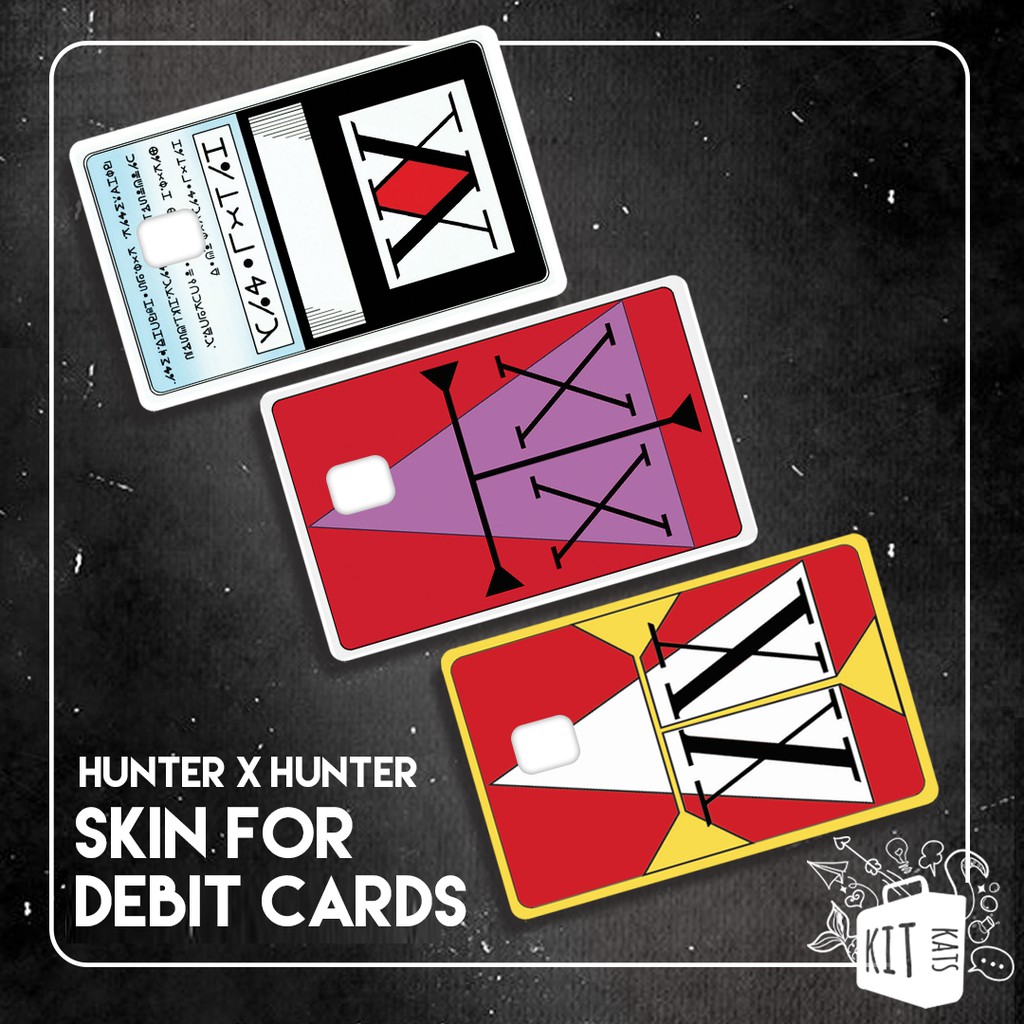 Hunter x Hunter license card skins / stickers for bank or loyalty cards ...