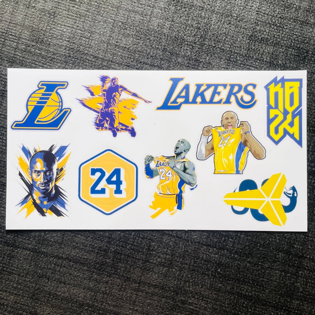 KOBE BRYANT STICKER SET WATERPROOF AND SCRATCH PROOF (VINYL LAMINATED ...