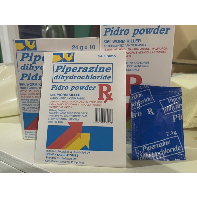 Pidro Worm Killer Powder 2.4grams / 24grams (1 SACHET ONLY) | Shopee ...