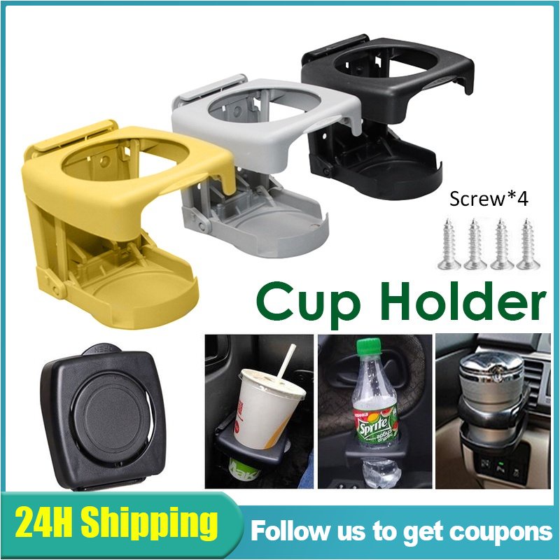 Car Beverage Cup Holder Foldable Auto Door Mount Drink Bottle Holder ...