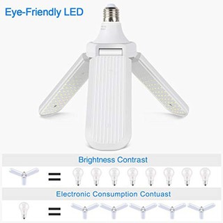 45W 6500K AC170-265V Foldable Fan Blade LED Light Bulb | Shopee Philippines