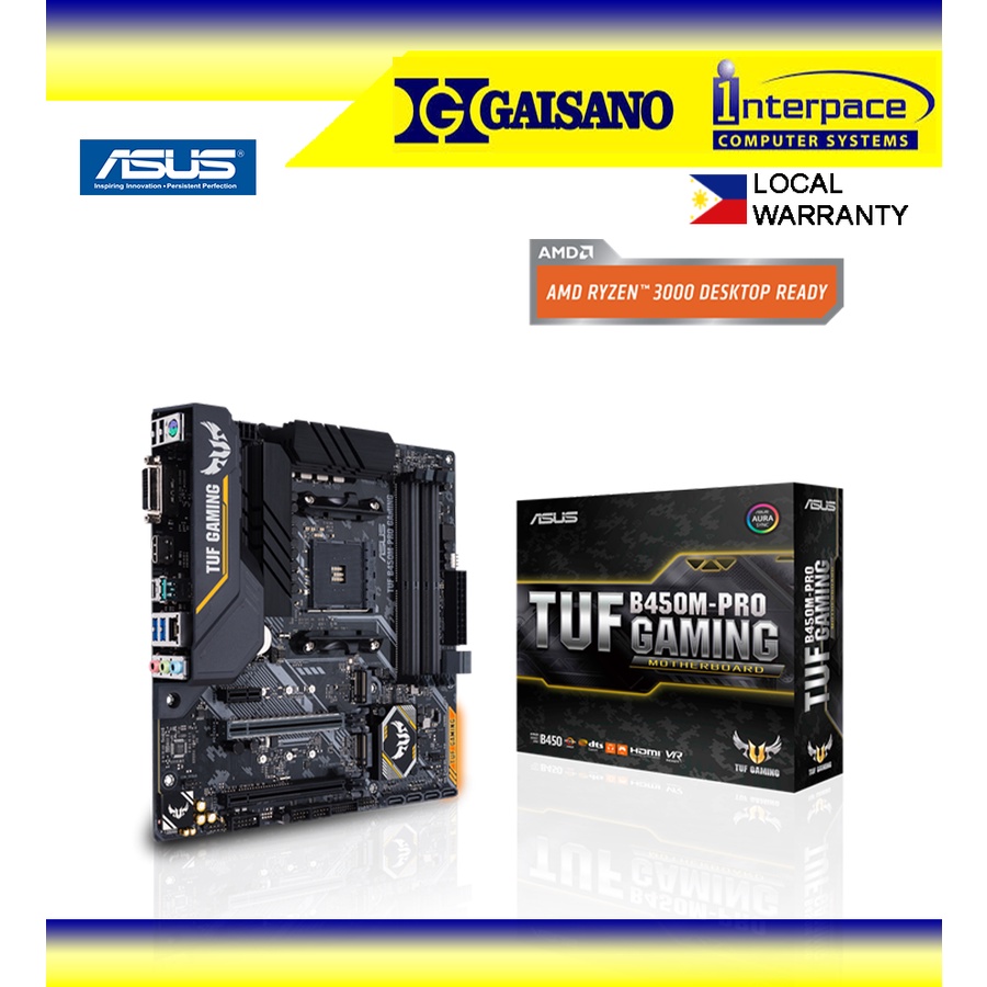 ASUS TUF B450M-PRO Gaming AM4 AMD B450 Micro ATX Motherboard | Shopee ...