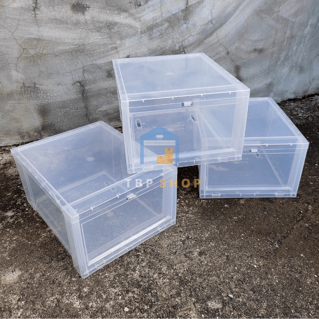 Shoe Box Clear Transparent Shoe Storage Organizer Stackable Shoe Rack ...