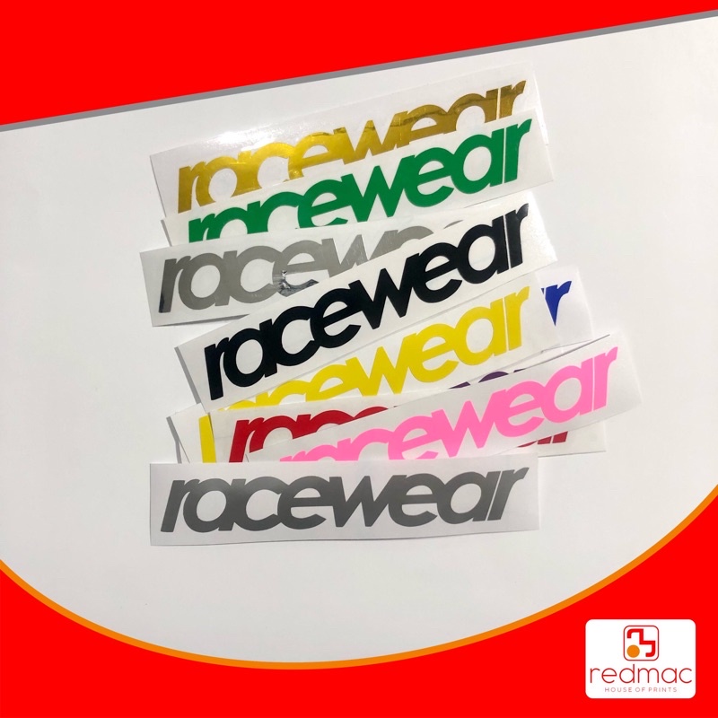 RACEWEAR Computer Cut Vinyl Sticker/Decals | Shopee Philippines