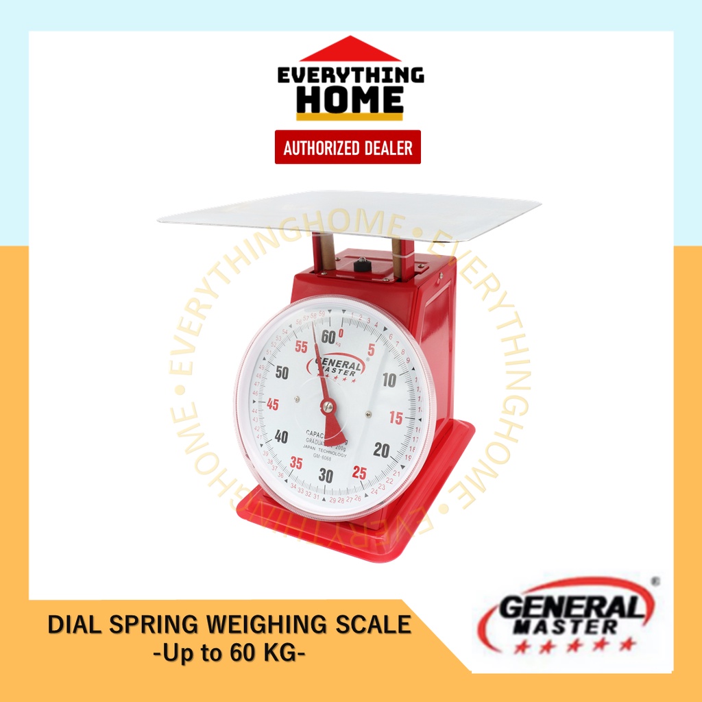 General Master Weighing Scale 60 KG Dial Spring Scale (Timbangan) / GM ...