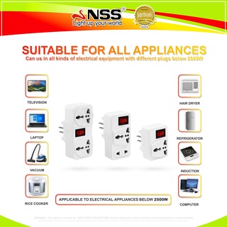 NSS Adaptor With Switch Travel Adapter Plug Electrical Converter ...