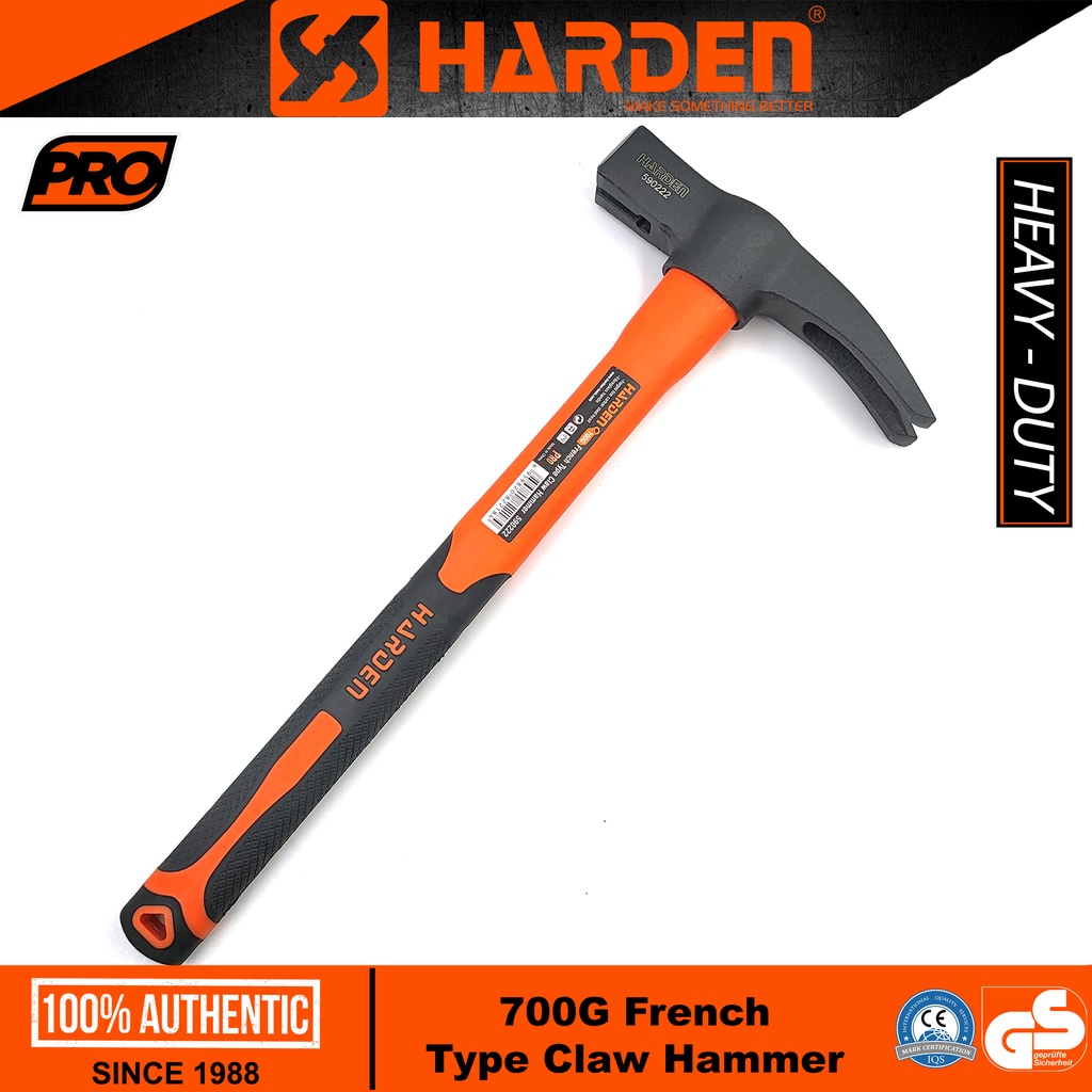 Harden 590222 700g Claw Hammer (Professional) Tools Heavy Duty | Shopee ...