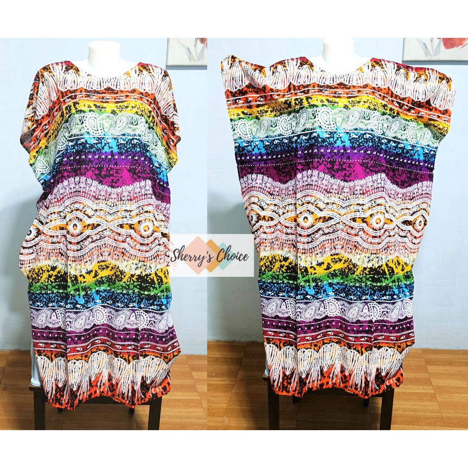 Kaftan Tunic Bangkok Challis duster XL plus size | Shopee Philippines