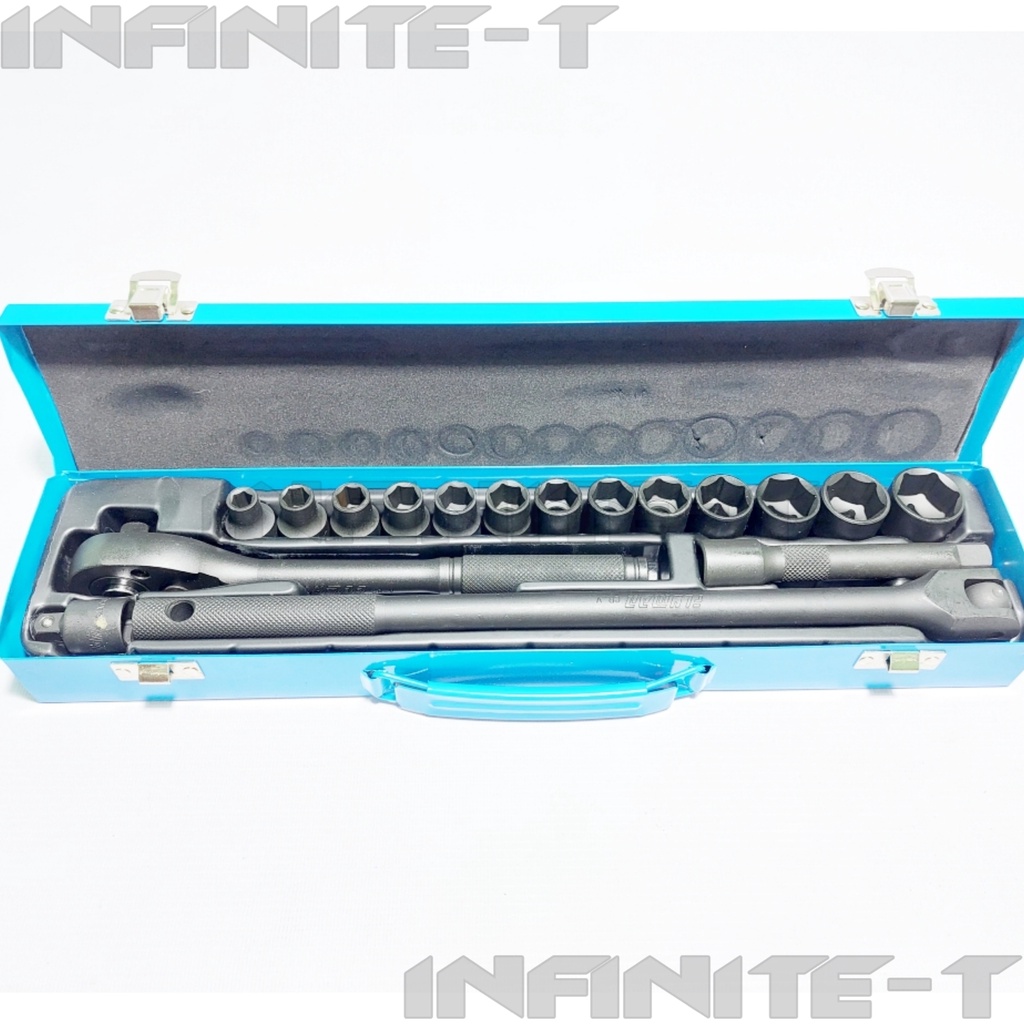 Flyman 17 Pcs. 1/2" Drive Socket Wrench Set (6 Point) | Shopee Philippines