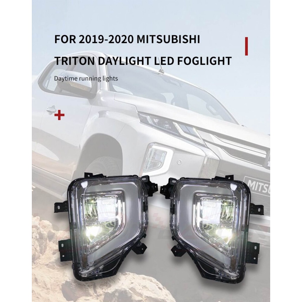 MITSUBISHI TRITON STRADA 2019-2021 GLS FOG LAMP COVER DRL DAY TIME ...