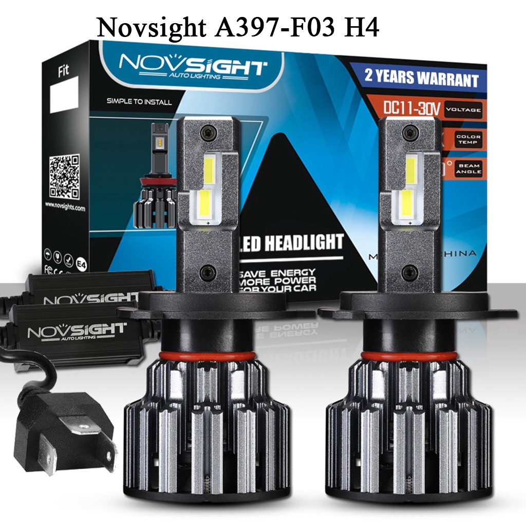 Ready Stock NOVSIGHT F03 H11 H7 H4 9005 80W 6000K LED Headlight 15000LM ...