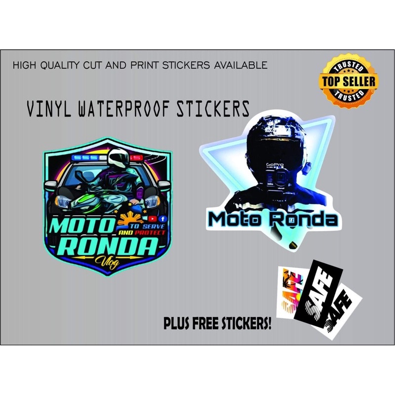 MOTORONDA MOTOVLOG STICKERS | VINYL WATERPROOF MOTOVLOG STICKER ...
