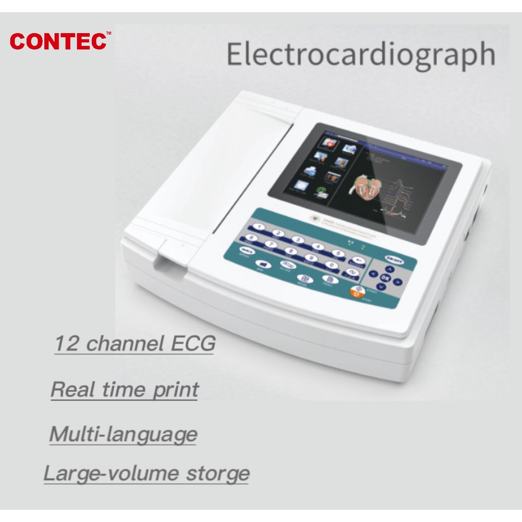 Contec Digital 12 lead 12 channel Electrocardiograph ECG EKG Machine