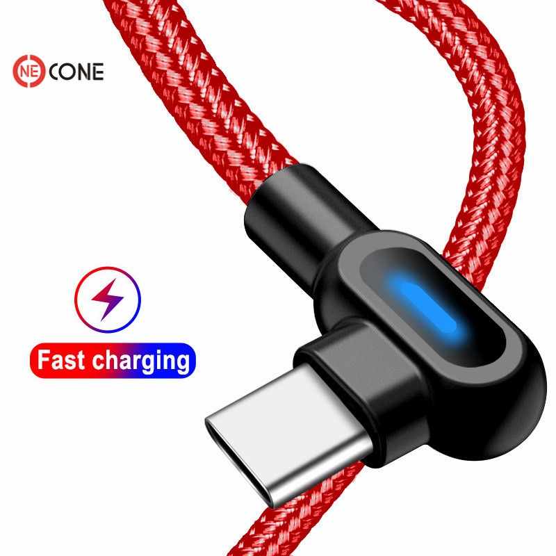 90 Degree Double Elbow USB Type C Micro Usb Cable Fast Charging Data ...