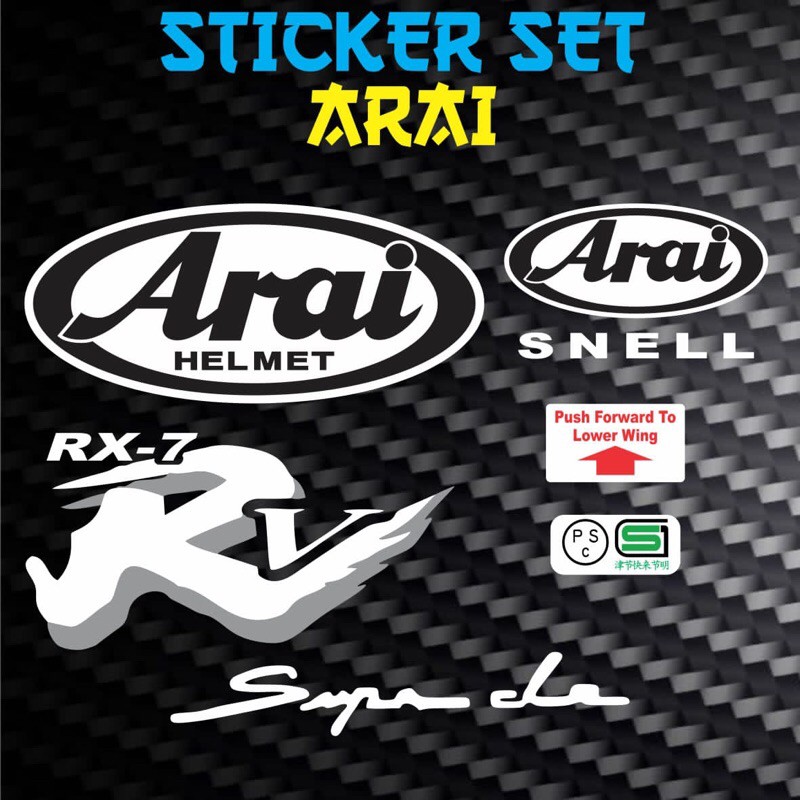 Arai Sticker - arai Sticker Complete set | Shopee Philippines