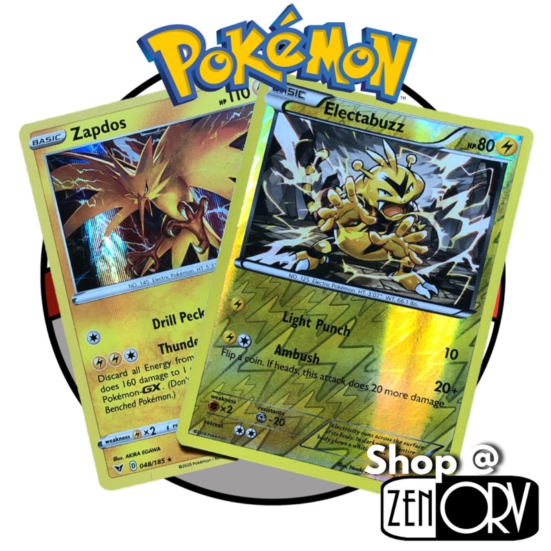 Generation 1 Gen1 Generation 1 Gen Electric type Pokemon Card TCG ...