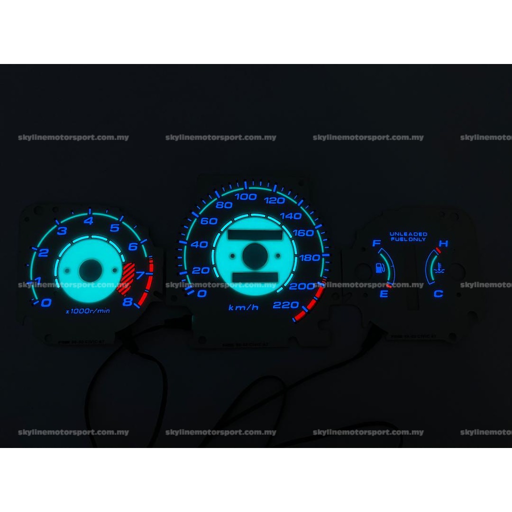 Honda Civic EK 1996-1998 EL Meter Panel Accessories White Face - Auto ...