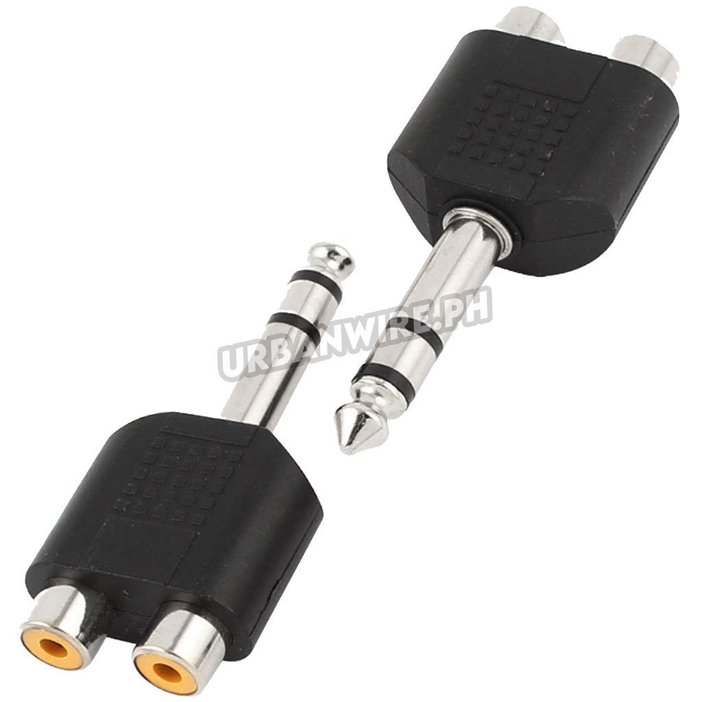 Audio Adaptor PL-55 PLUG STEREO TO DUAL RCA JACK | Shopee Philippines